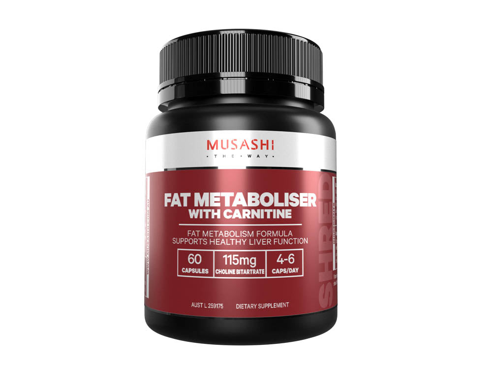 MUSASHI Fat Metaboliser with Carnitine - 60 Capsules – BODYSTRONG