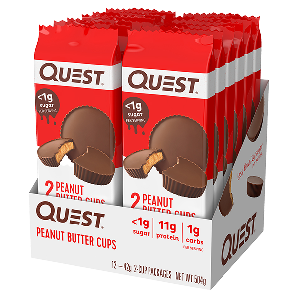 QUEST Peanut Butter Cups 42g x 12 – BODYSTRONG